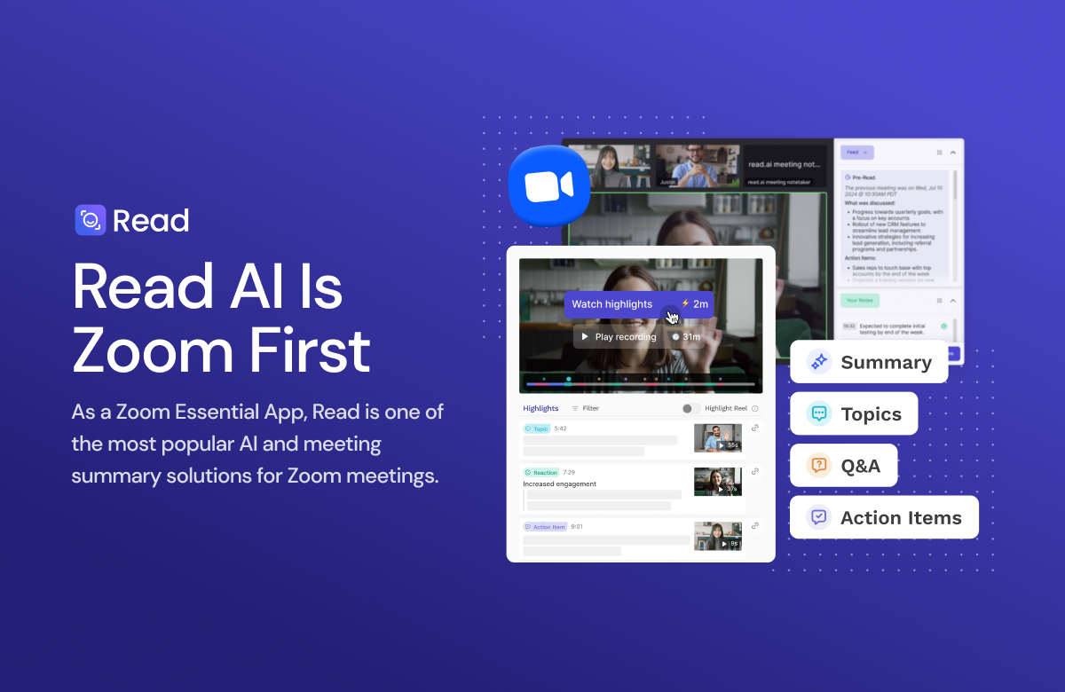Resúmenes de reuniones, transcripciones, reproducción de vídeos e información en tiempo real ...